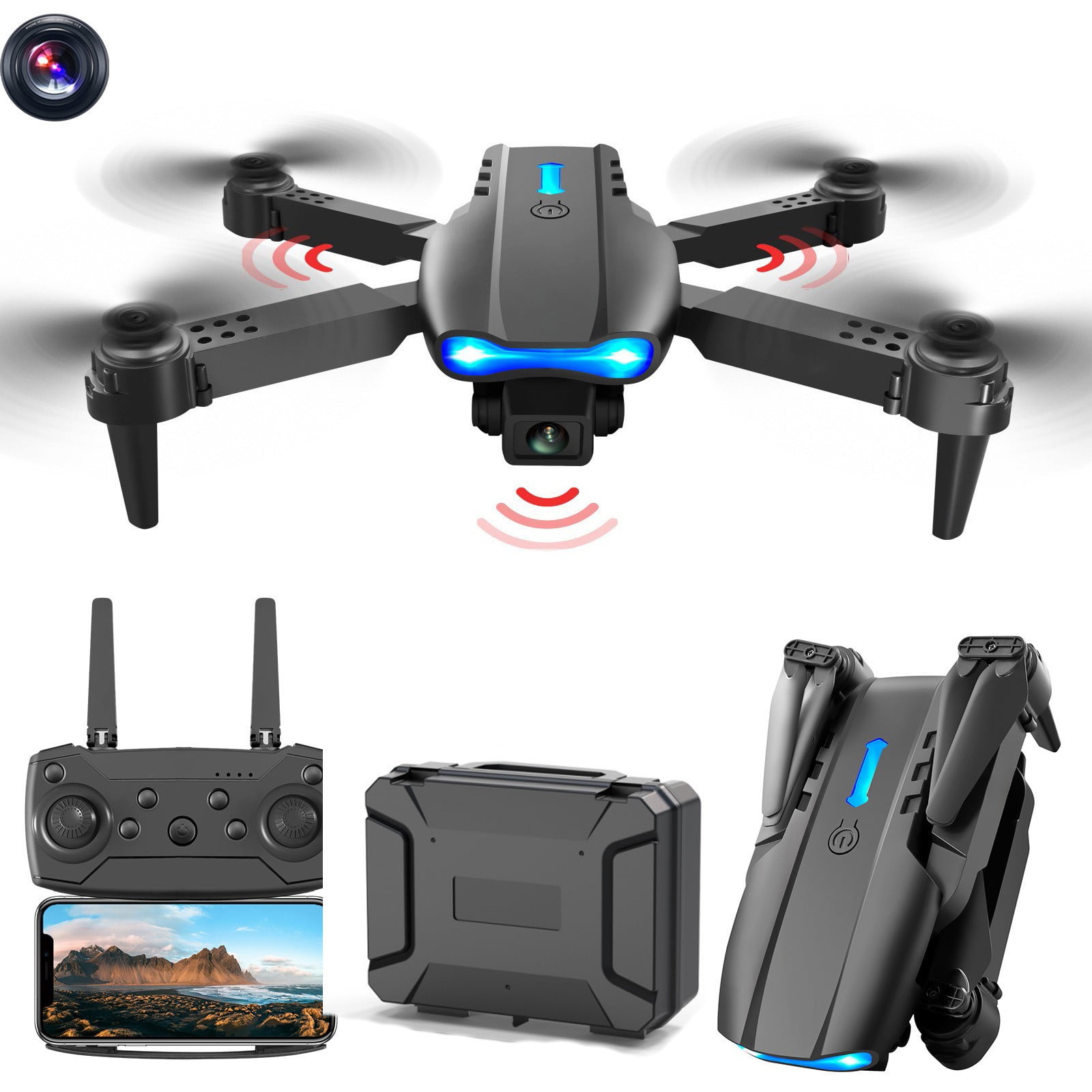 cpengpj Foldable Drone with 1080P HD Camera, WiFi FPV Remote Control ...
