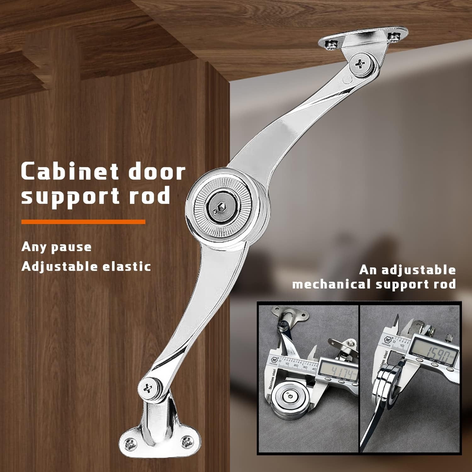 cpengpj Heavy Duty Alloy Adjustable Self-Locking Upward Flipping Door ...