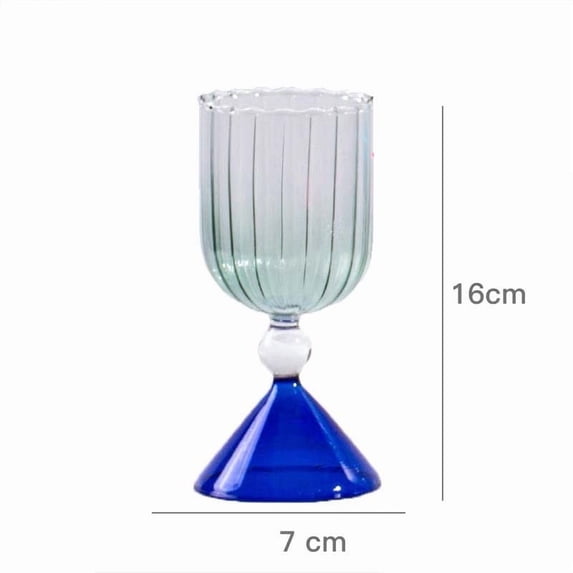 cpengpj Irregular Design Cocktail Wine Glass, Hand Blown Gradient Glass ...
