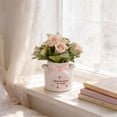 cpengpj Low-Maintenance Artificial Flower Bonsai, Ceramic Pot Realistic ...