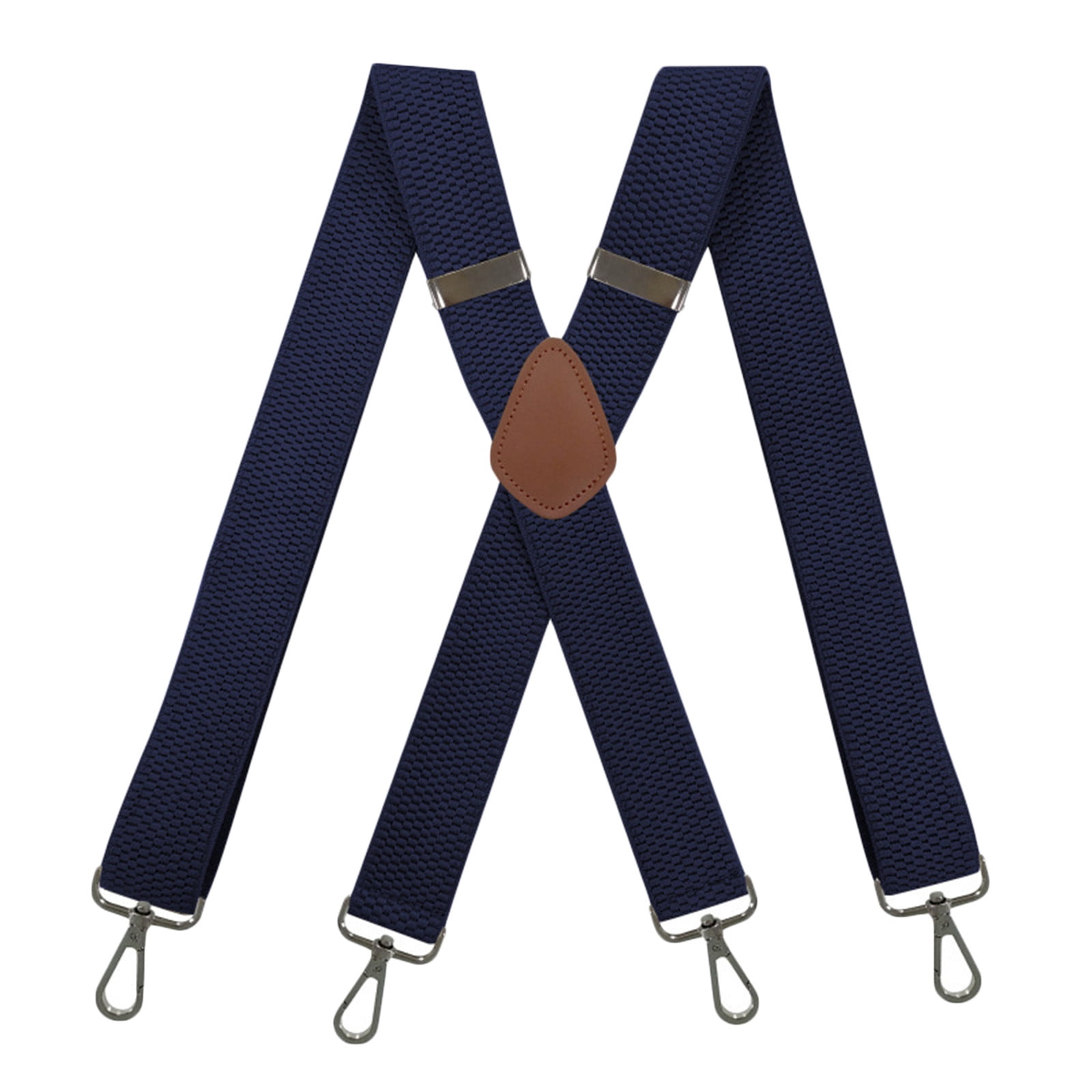cpengpj Men's Adjustable Elastic Suspenders, Polyester Solid Color X ...