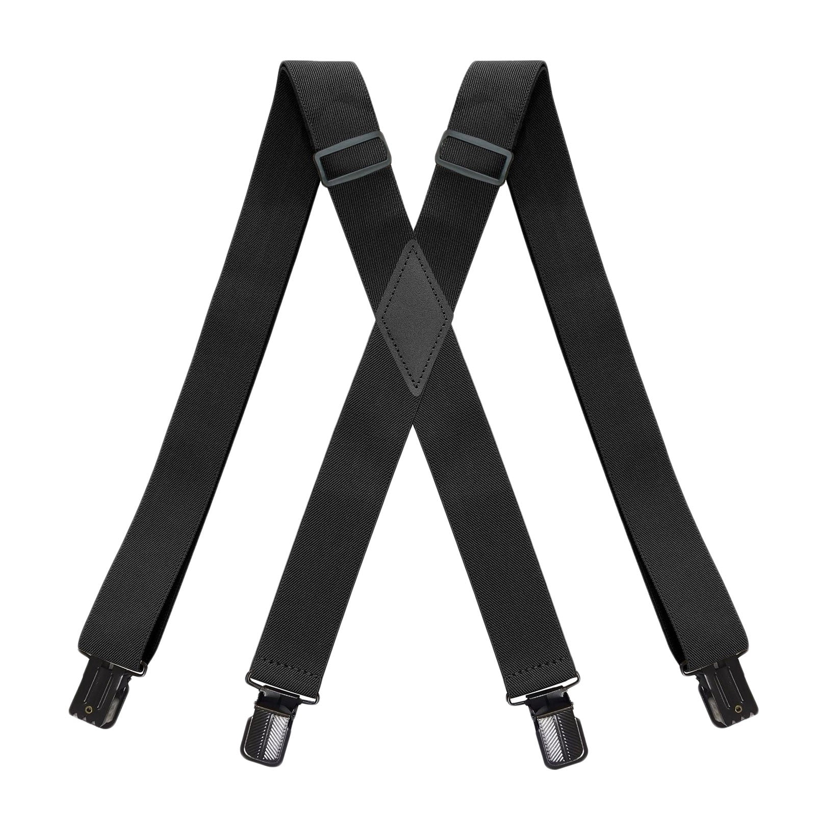 cpengpj Men's Elastic X-Back Suspenders, 3.8cm Wide Polyester Solid ...