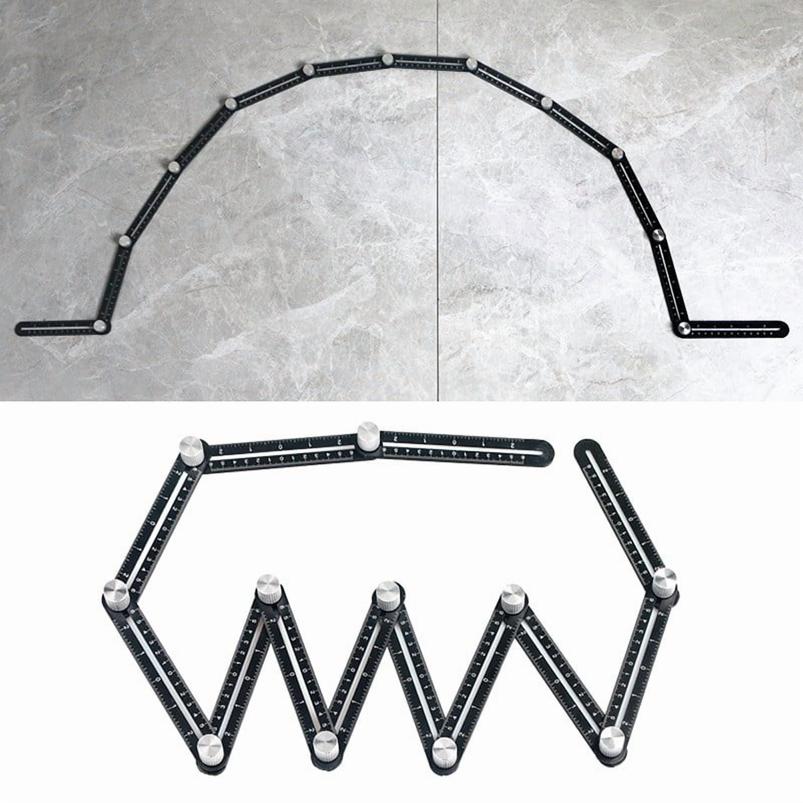 cpengpj Multi-Functional 12-Fold Aluminum Alloy Tile Ruler ...