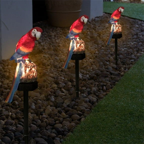 cpengpj Patio Furniture Set Solar Parrot Garden Light, Resin Craft Warm ...
