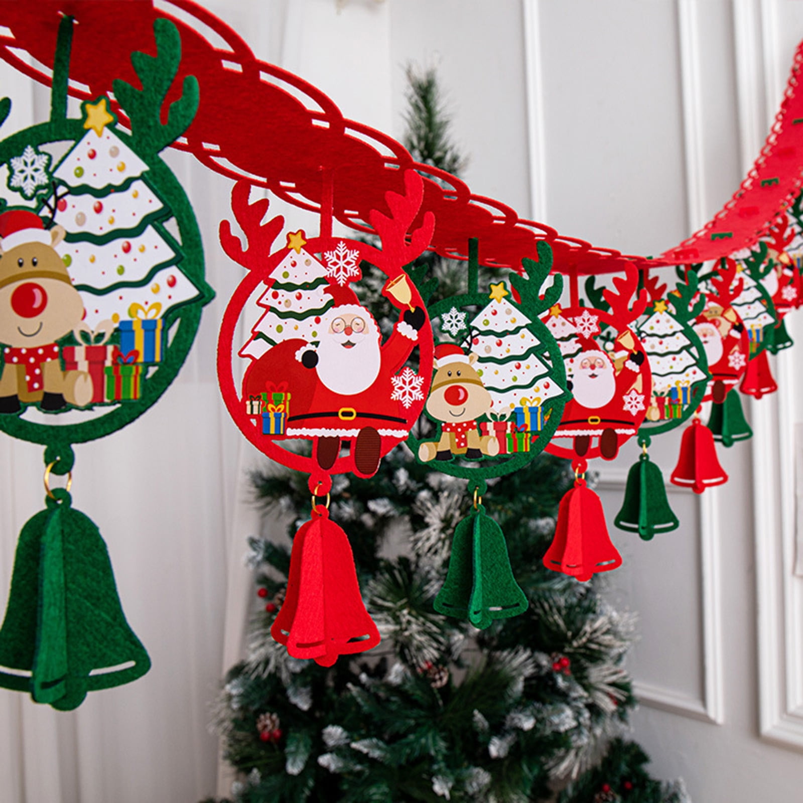 cpengpj Premium Fabric Christmas Banners Multicolor 10ft Holiday ...