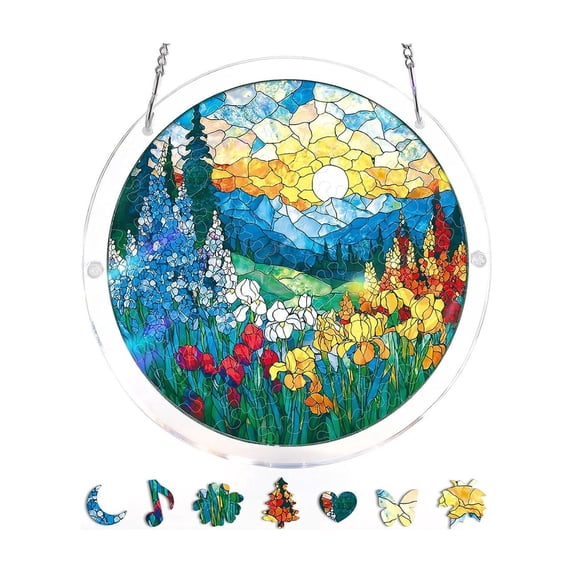 cpengpj Puzzle Design Window Hanging, Durable Acrylic Easy-to-Install ...