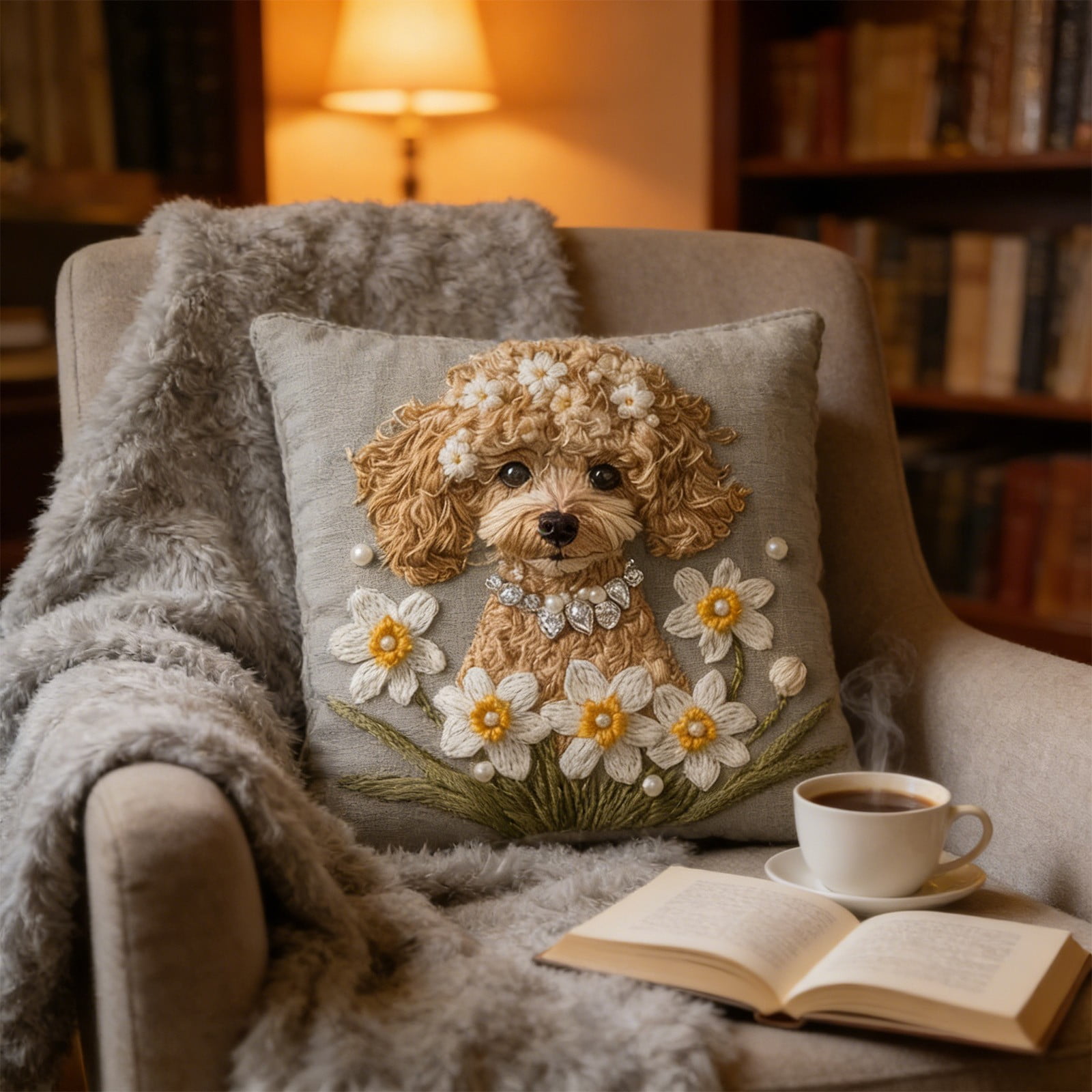 cpengpj Soft Brown Short Lint Embroidered Decorative Pillow Cover 18x18 ...