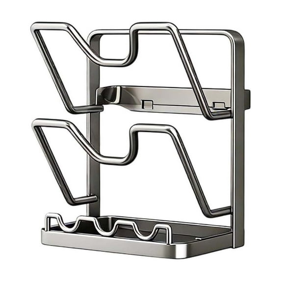 cpengpj Stainless Steel Pot Lid Organizer Rack, Multifunctional Kitchen ...