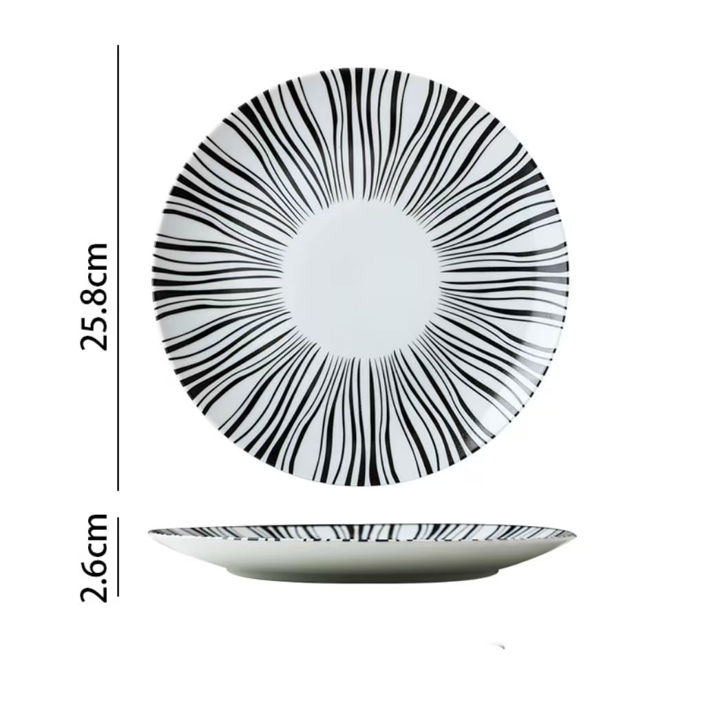 cpfk Ceramic Western Dinner Plates – Microwave/Oven/Fridge Safe, Smooth ...