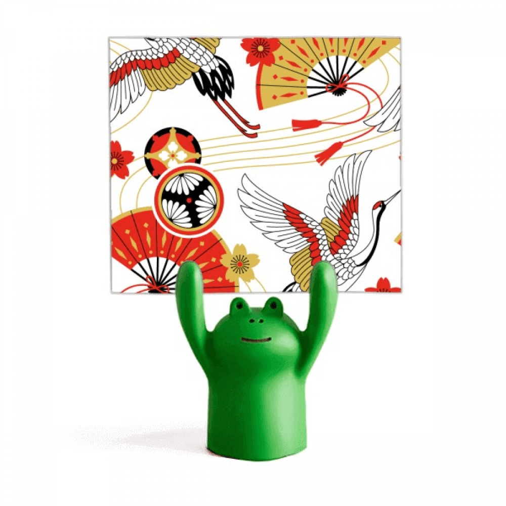 crane folding fan pattern Memo Holder Cartoon Animal Frog Stand ...