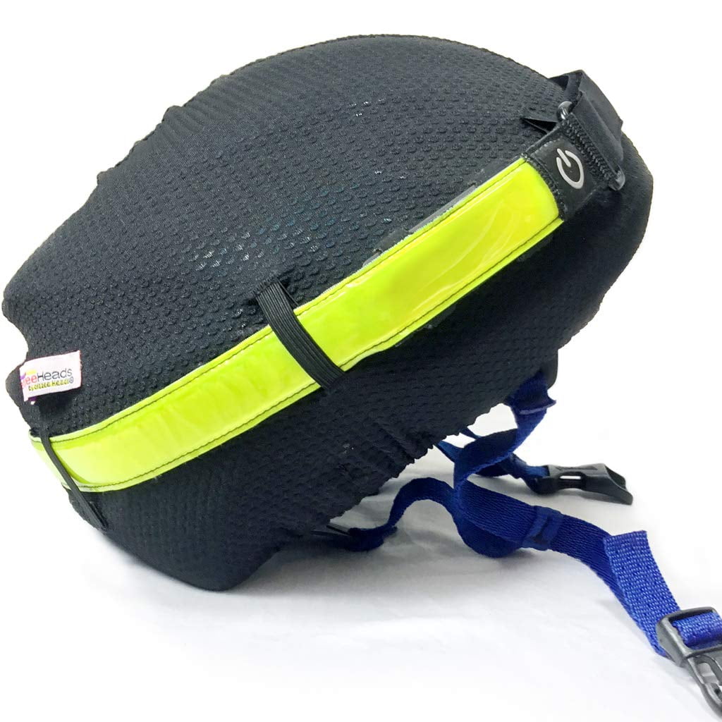 crazeeHeads Bright LED Belted Helmet Covers - High Visibility for ...