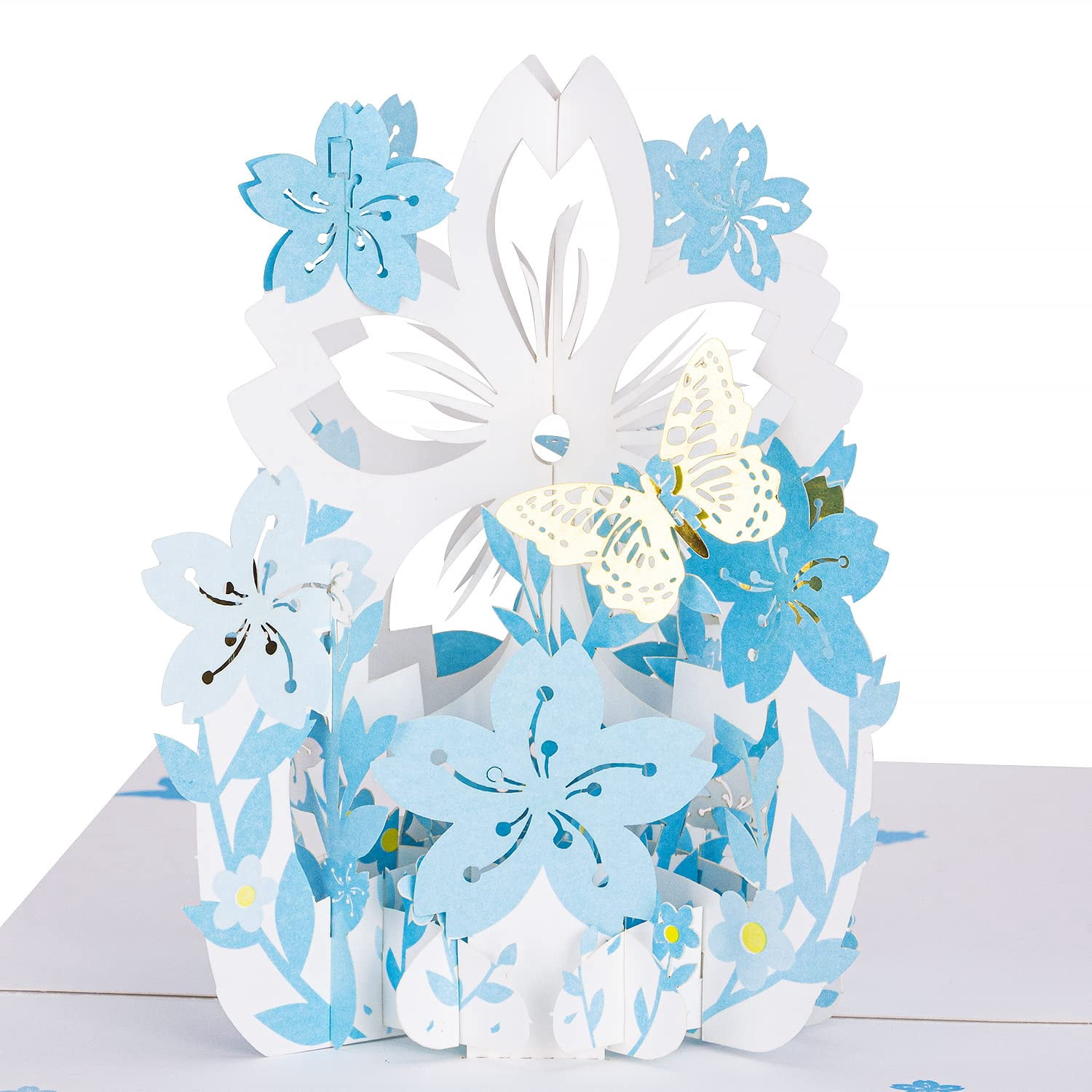 createreedo Pop Up Card with Blue Butterfly Handmade butterfly pop ...