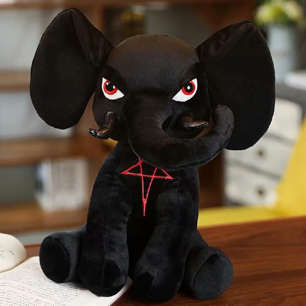 creepy goth bunny Plush Black And White Contrasting Crazy Rabbit Spooky ...