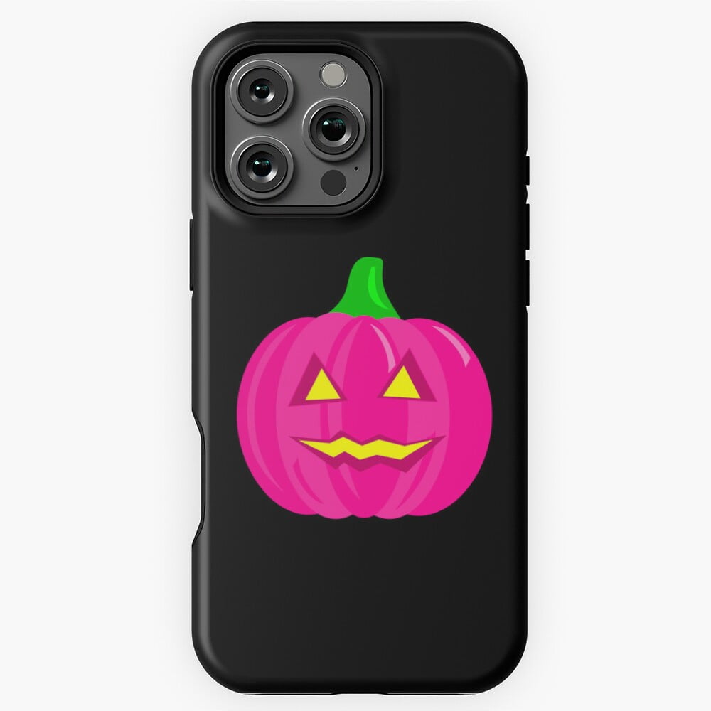 creepy halloween pumpkin pink Phone Case for iPhone 16 15 14 13 12 11 ...