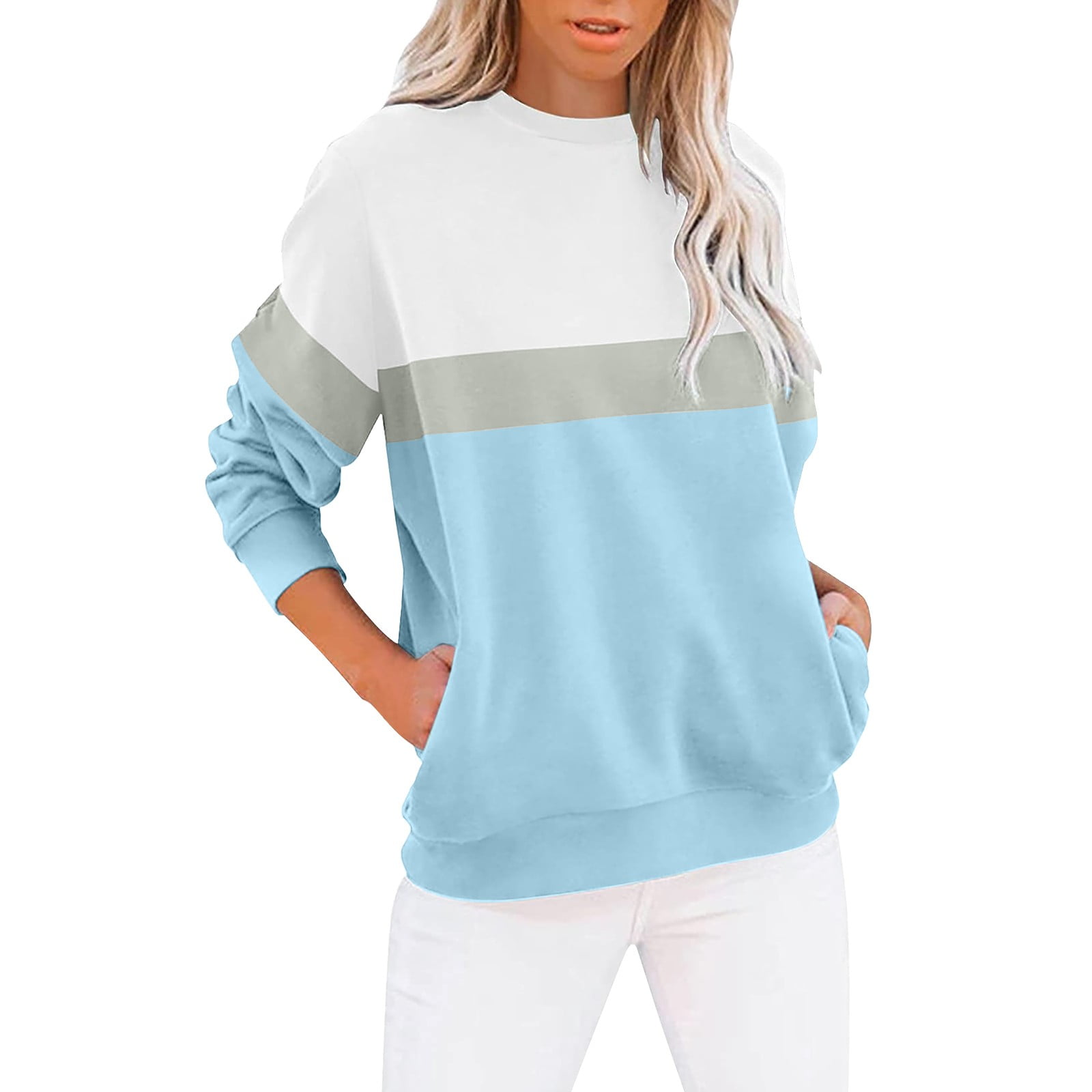 crewneck sweatshirts Clearance! Weikingp Women's Round Neck Sweatshirt ...