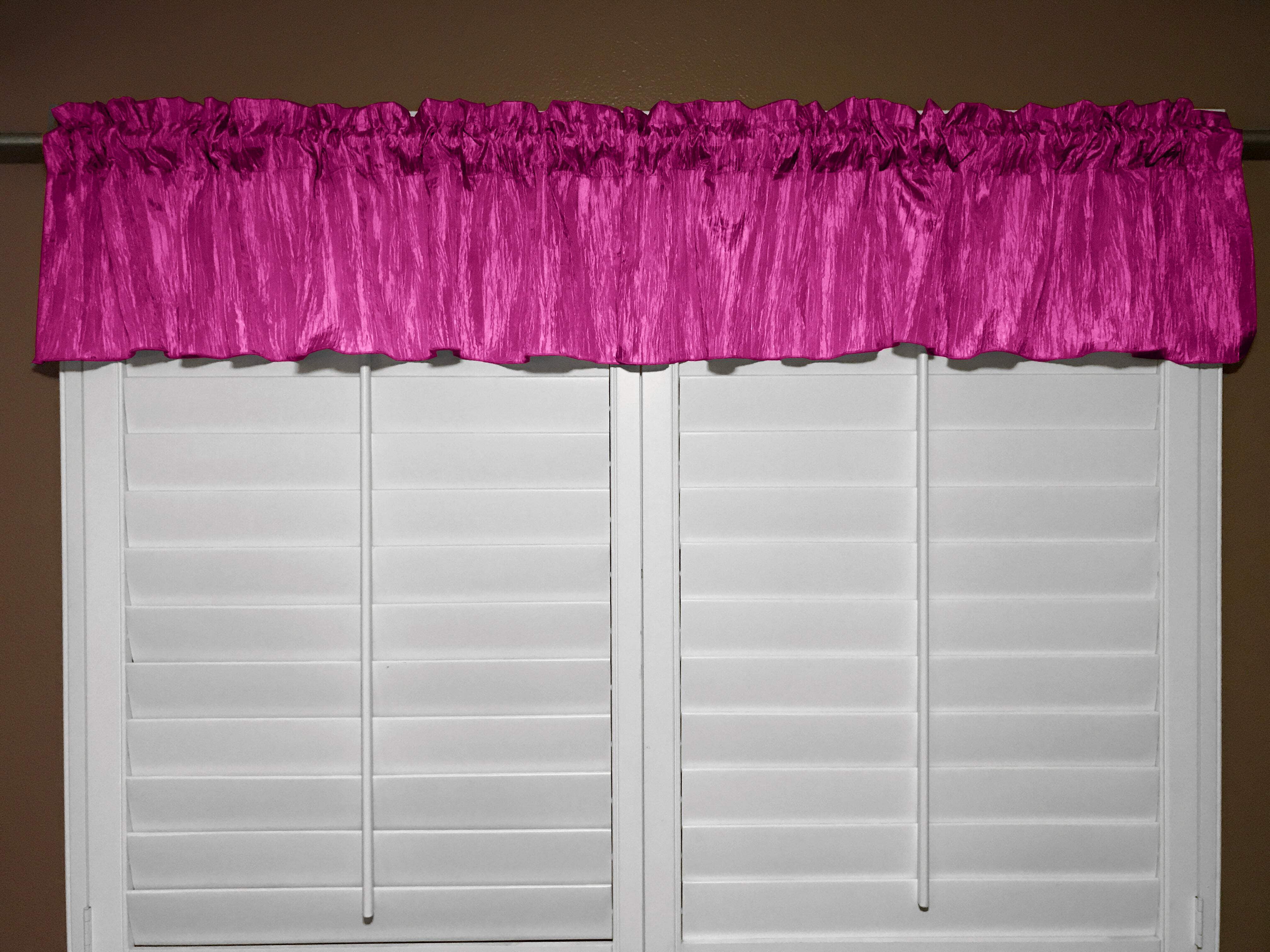 crinkle taffeta window valance 52 wide fuchsia - Walmart.com