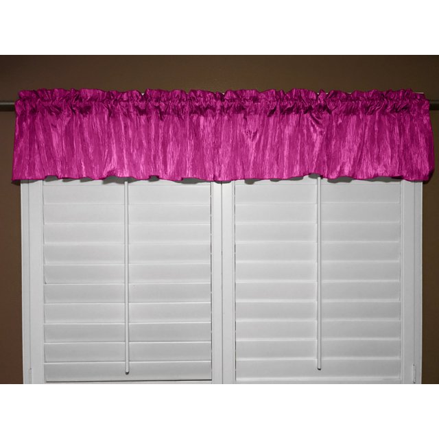 crinkle taffeta window valance 52 wide fuchsia - Walmart.com
