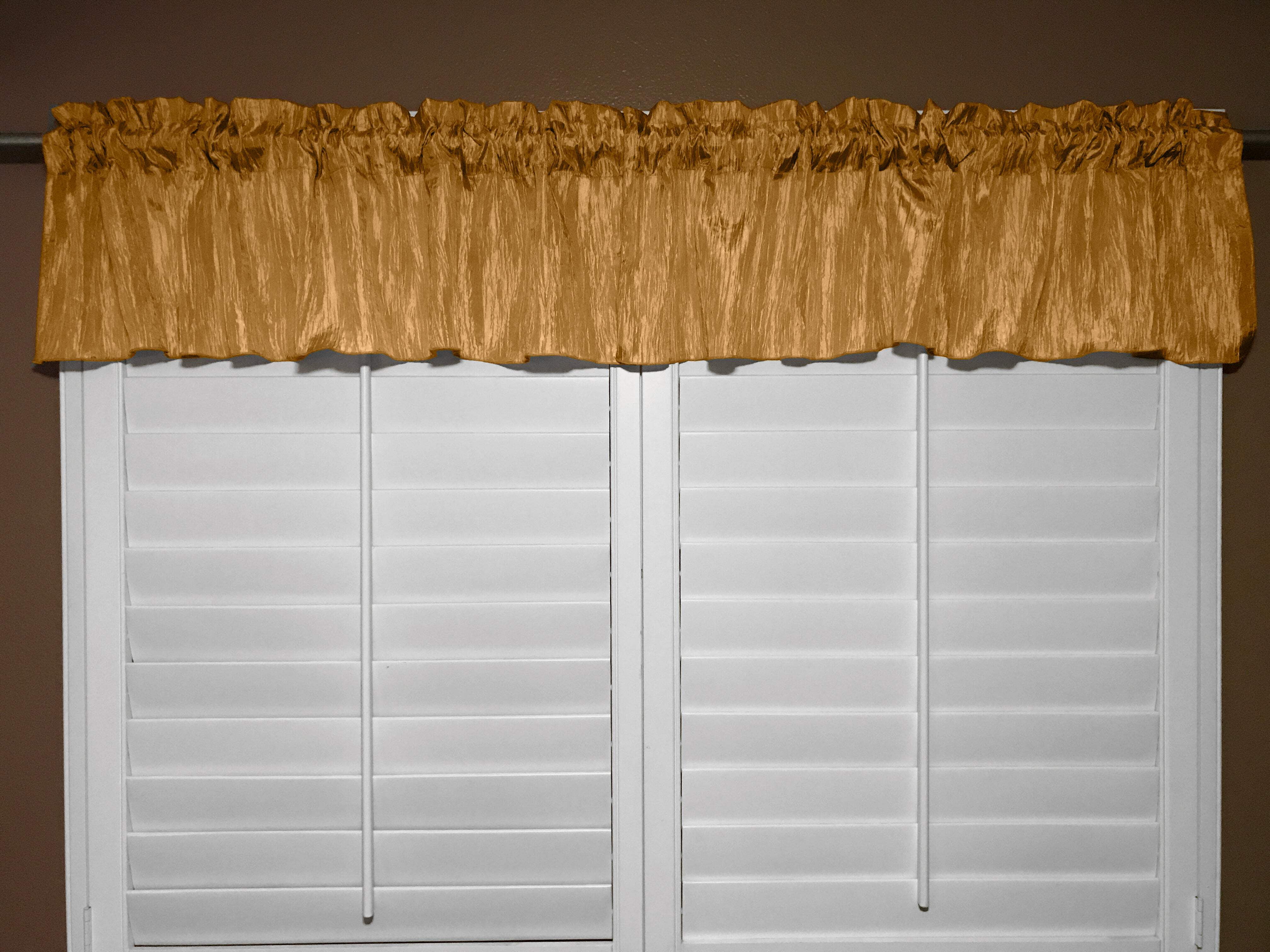 crinkle taffeta window valance 52 wide gold - Walmart.com