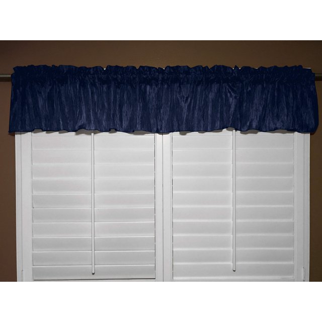 crinkle taffeta window valance 52 wide navy - Walmart.com