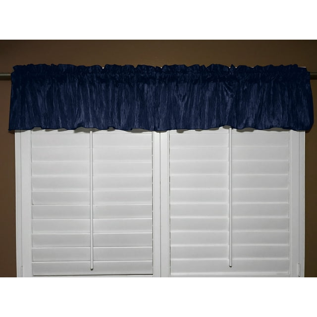 crinkle taffeta window valance 52 wide navy - Walmart.com