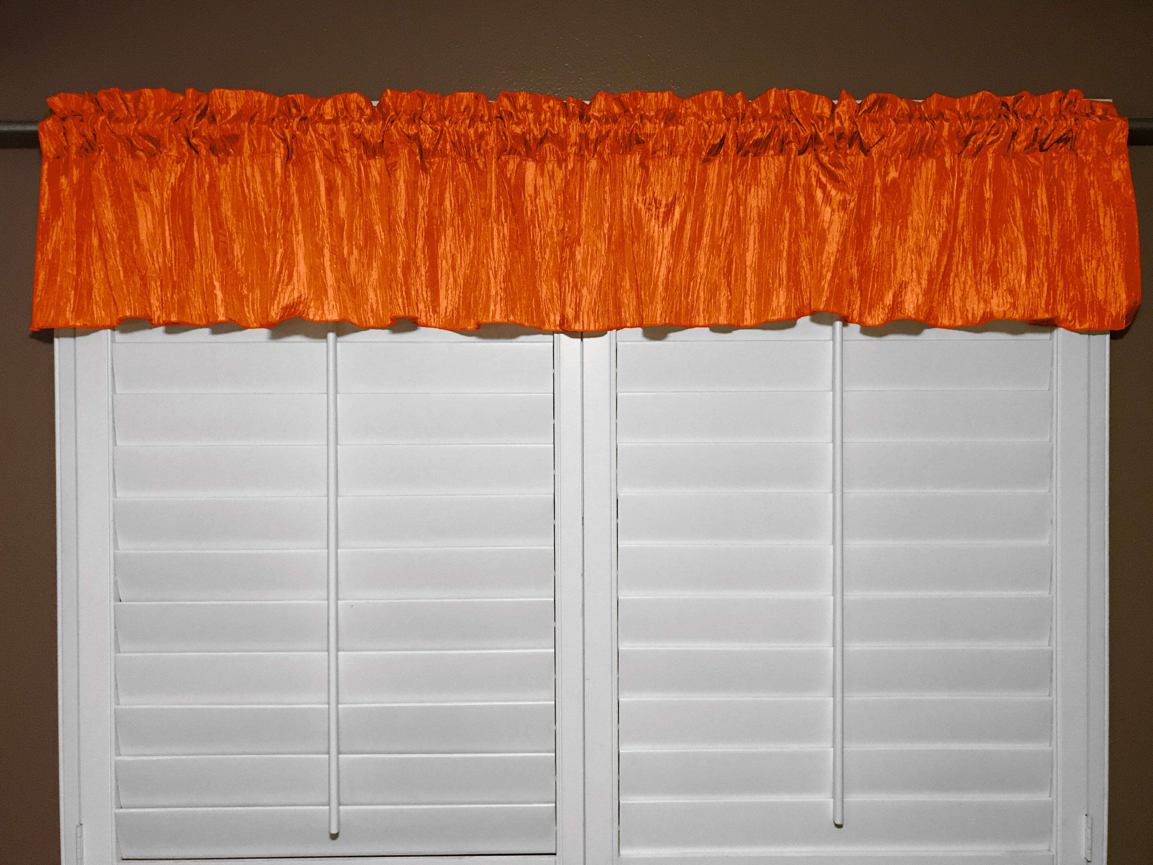 crinkle taffeta window valance 52 wide orange - Walmart.com