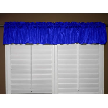 Solid Poplin Window Valance 58" Wide Royal Blue - Walmart.com