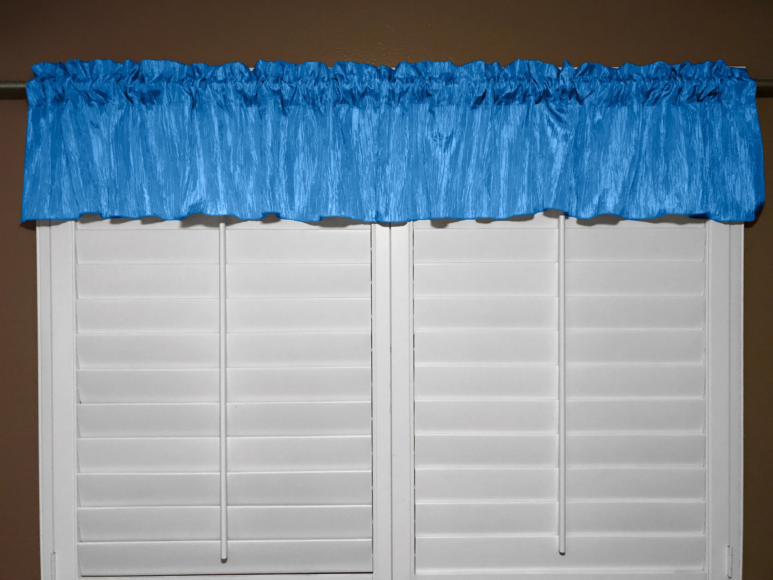 crinkle taffeta window valance 52 wide turquoise - Walmart.com