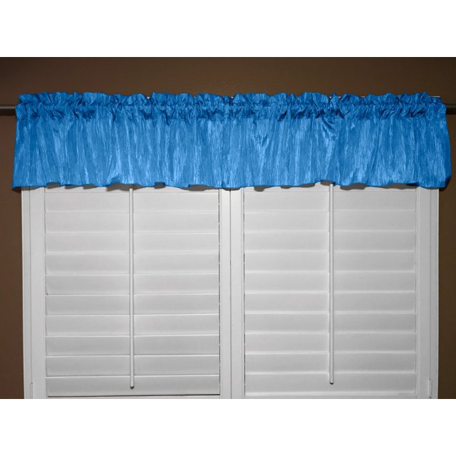 crinkle taffeta window valance 52 wide turquoise - Walmart.com