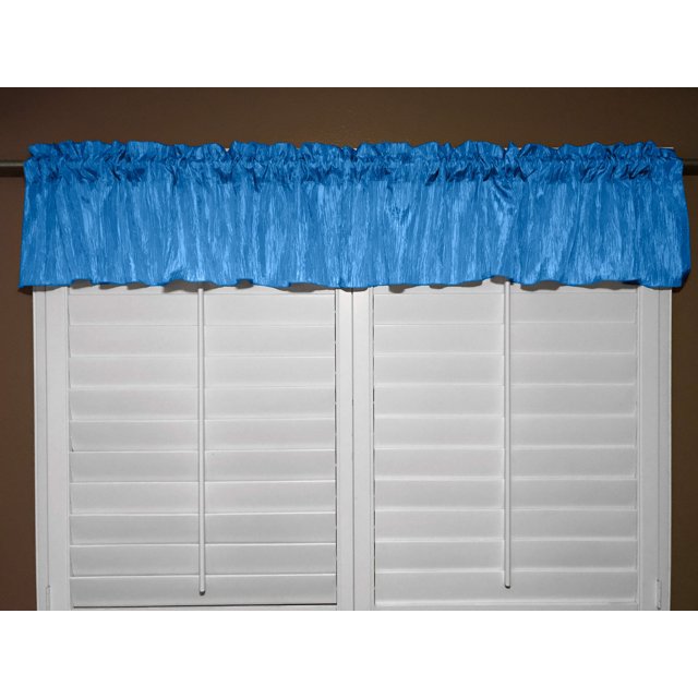 crinkle taffeta window valance 52 wide turquoise - Walmart.com