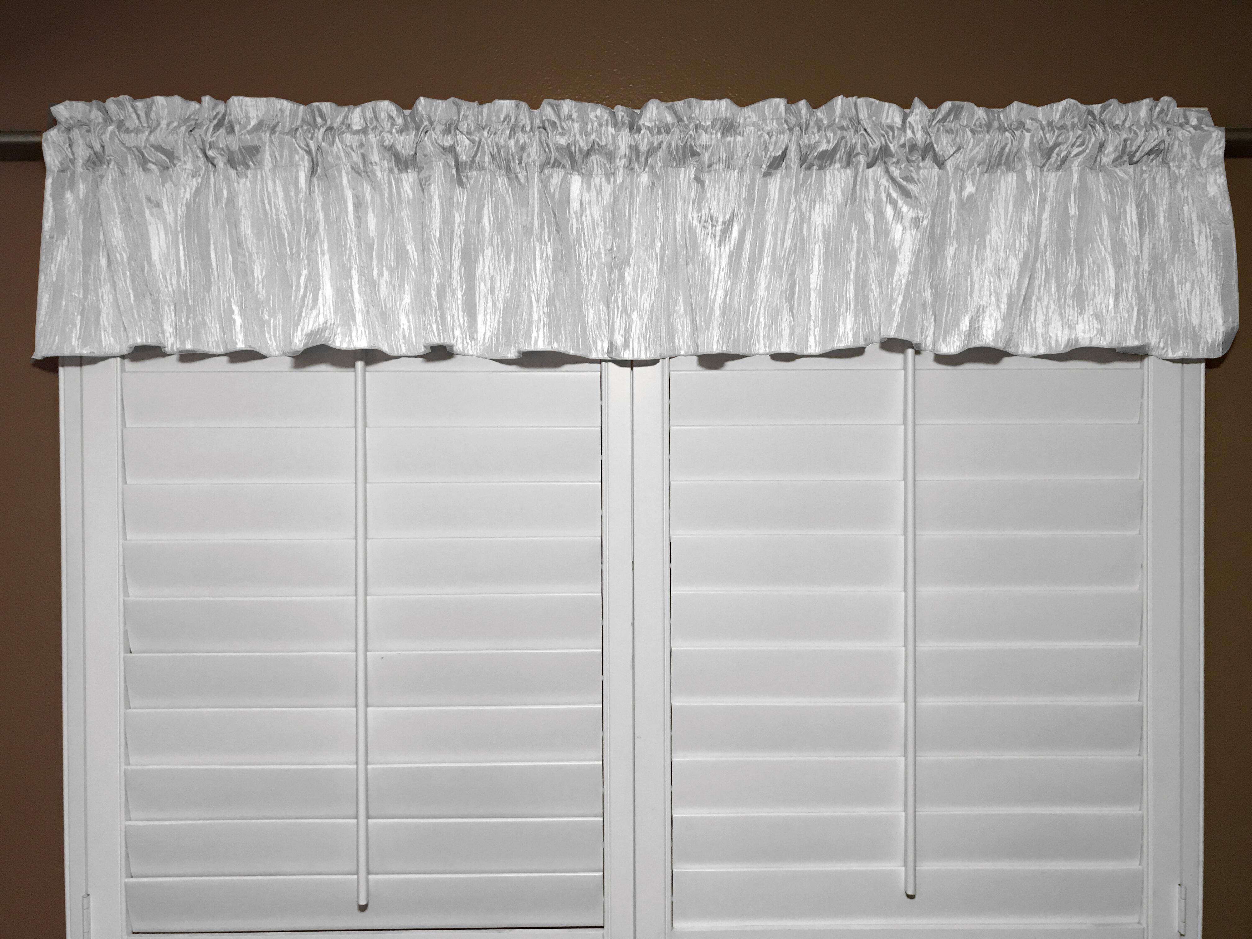 crinkle taffeta window valance 52 wide white - Walmart.com