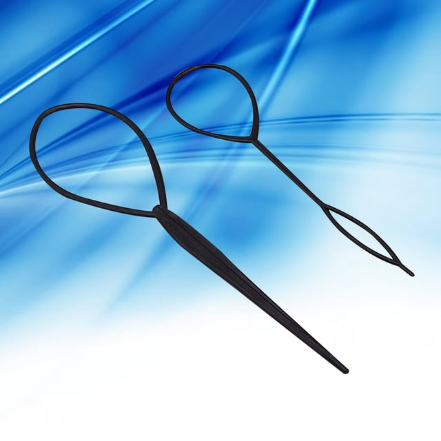 crochet braids 2 Pcs Plastic Crochet Braids Pull Hair Needle Ponytail ...