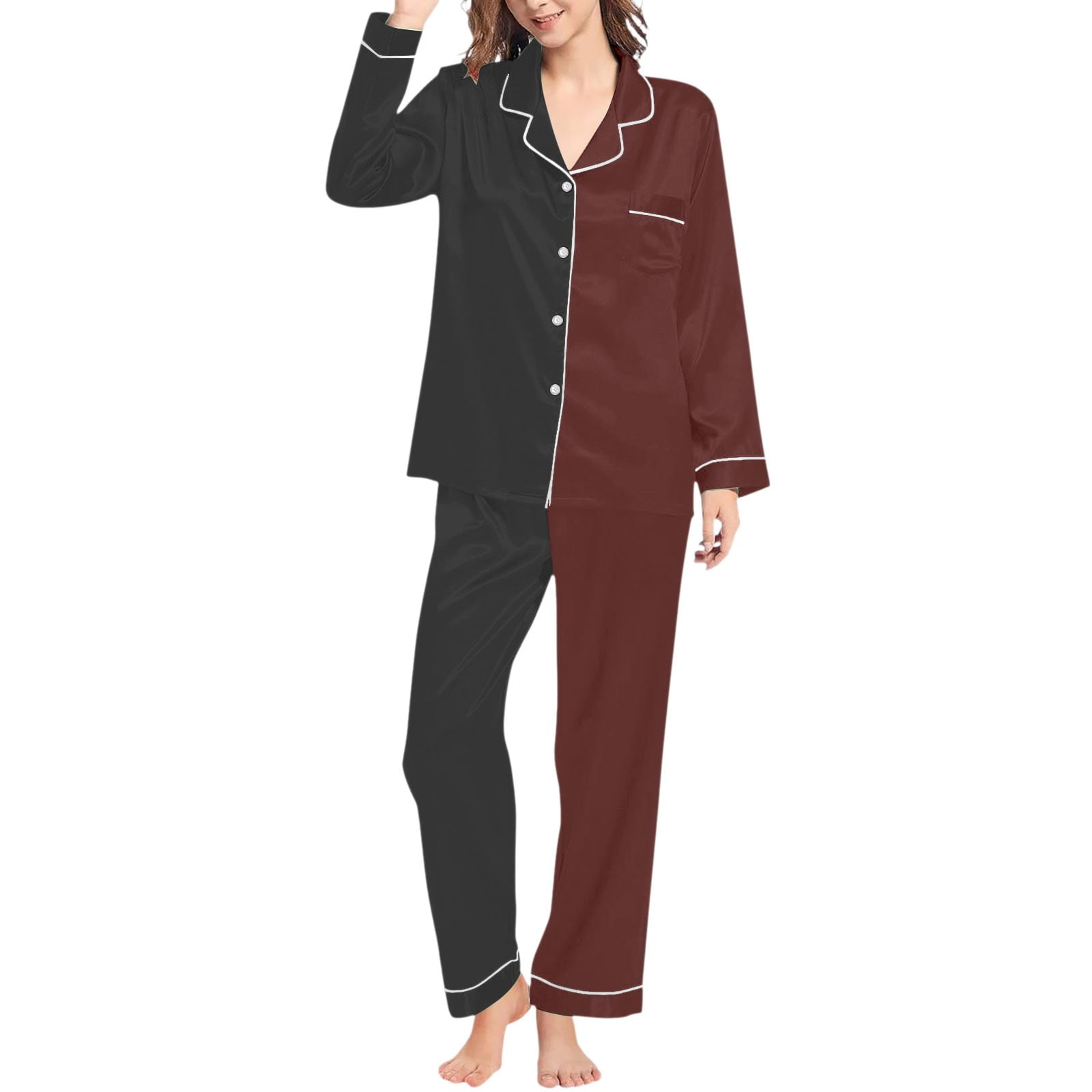 cropped split short pajama sets for women summer sleepwear above knee ...