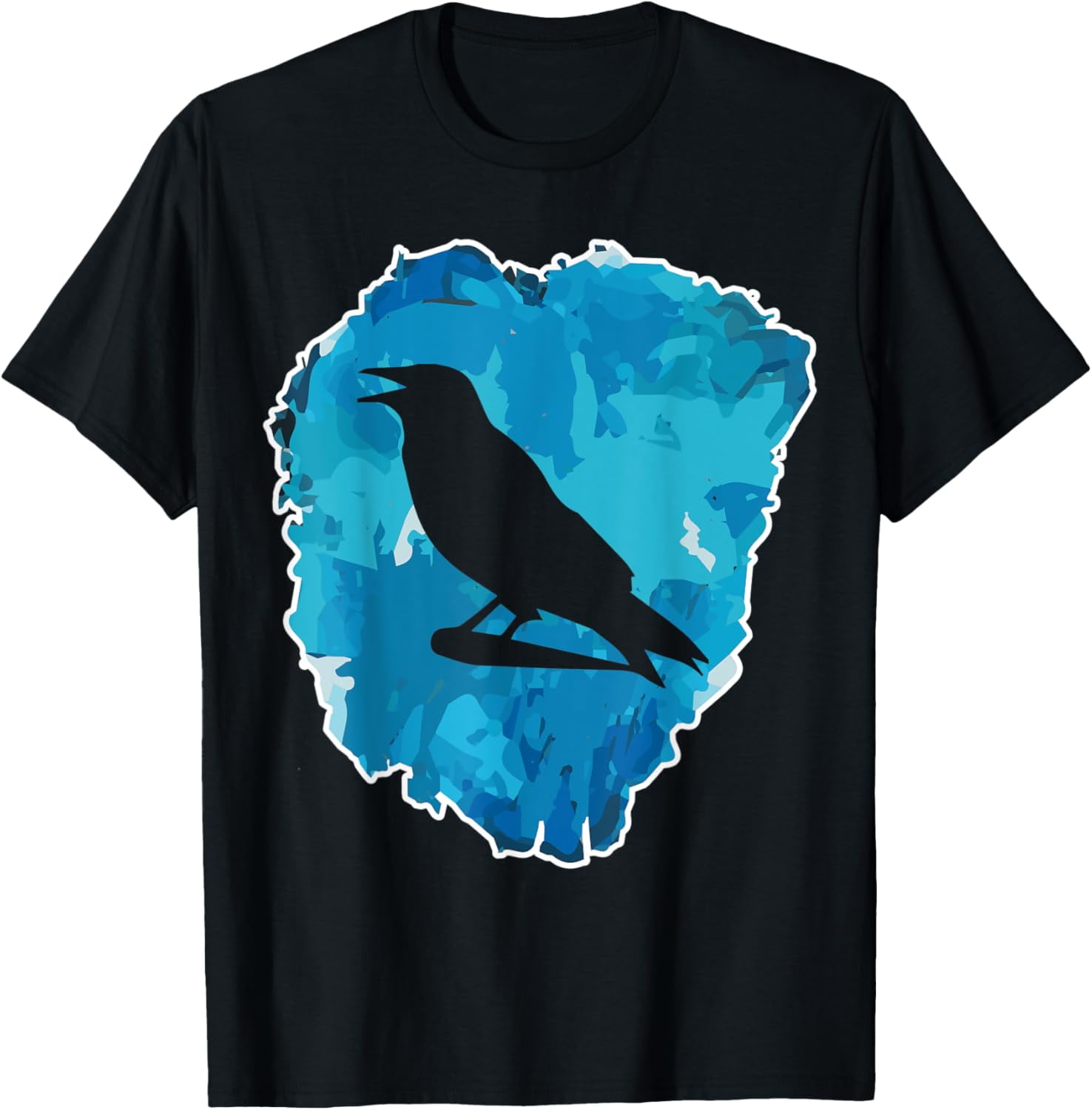 crow in an Ice Block for Eternity T-Shirt men and women can wear, black ...