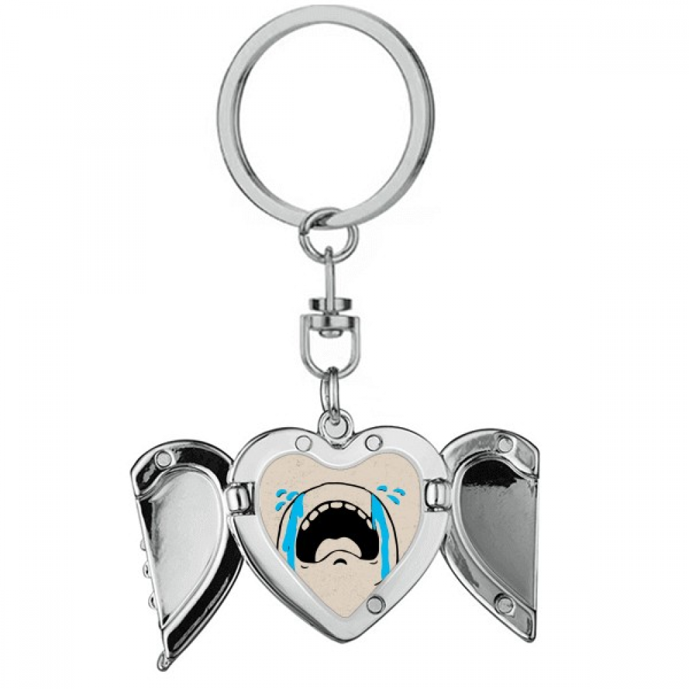 cry loudly sad fcartoon heart angel wing key chain holder - Walmart.com