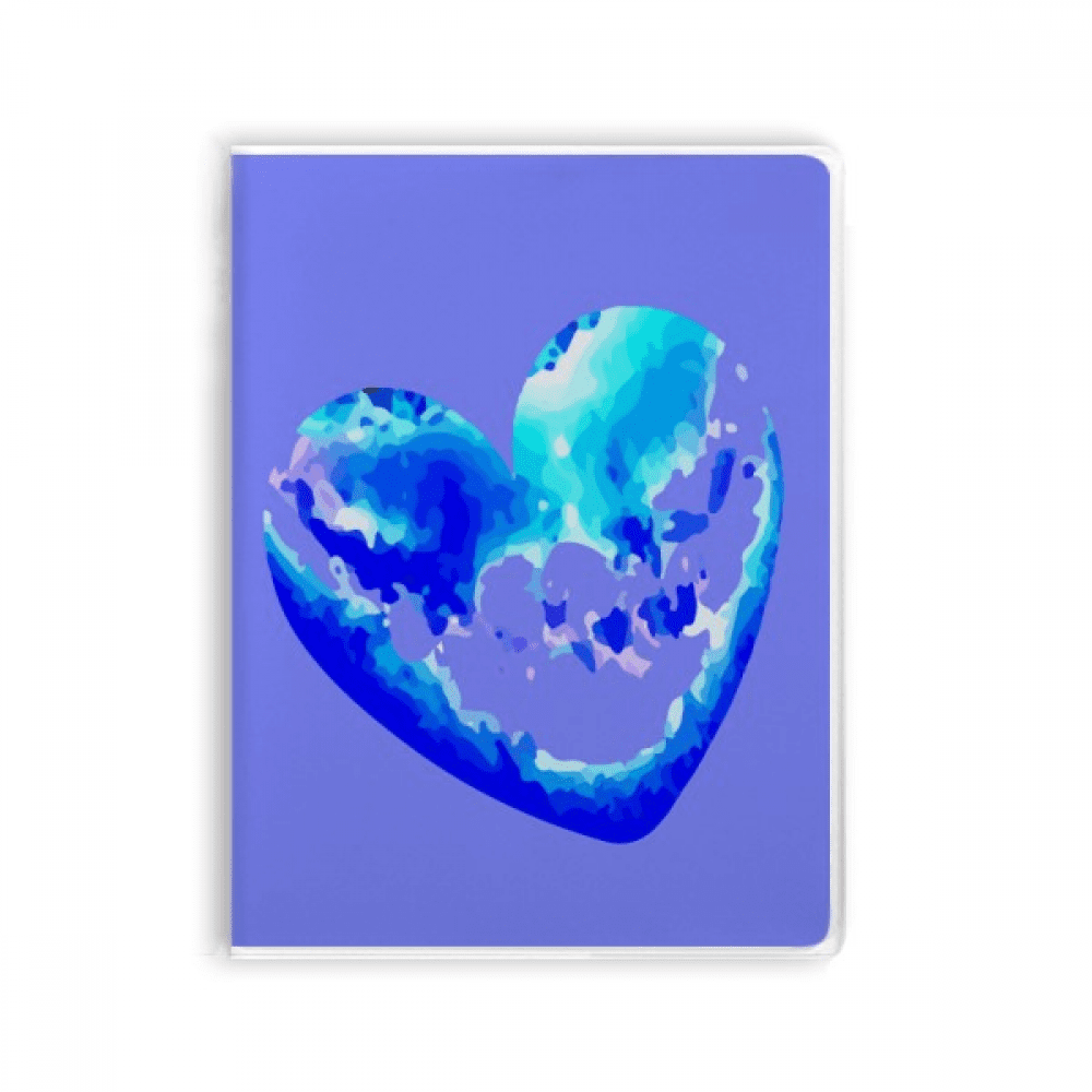 crystal transparent heart starry notebook gum cover diary soft cover ...