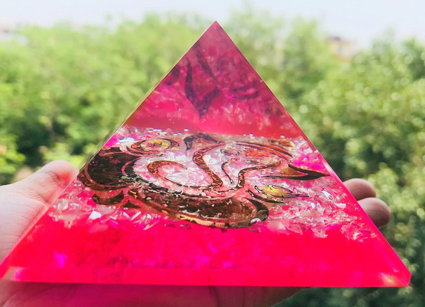 crystalmiracle Beautiful Ganesha Orgonite Feng Shui Pyramid Healing ...