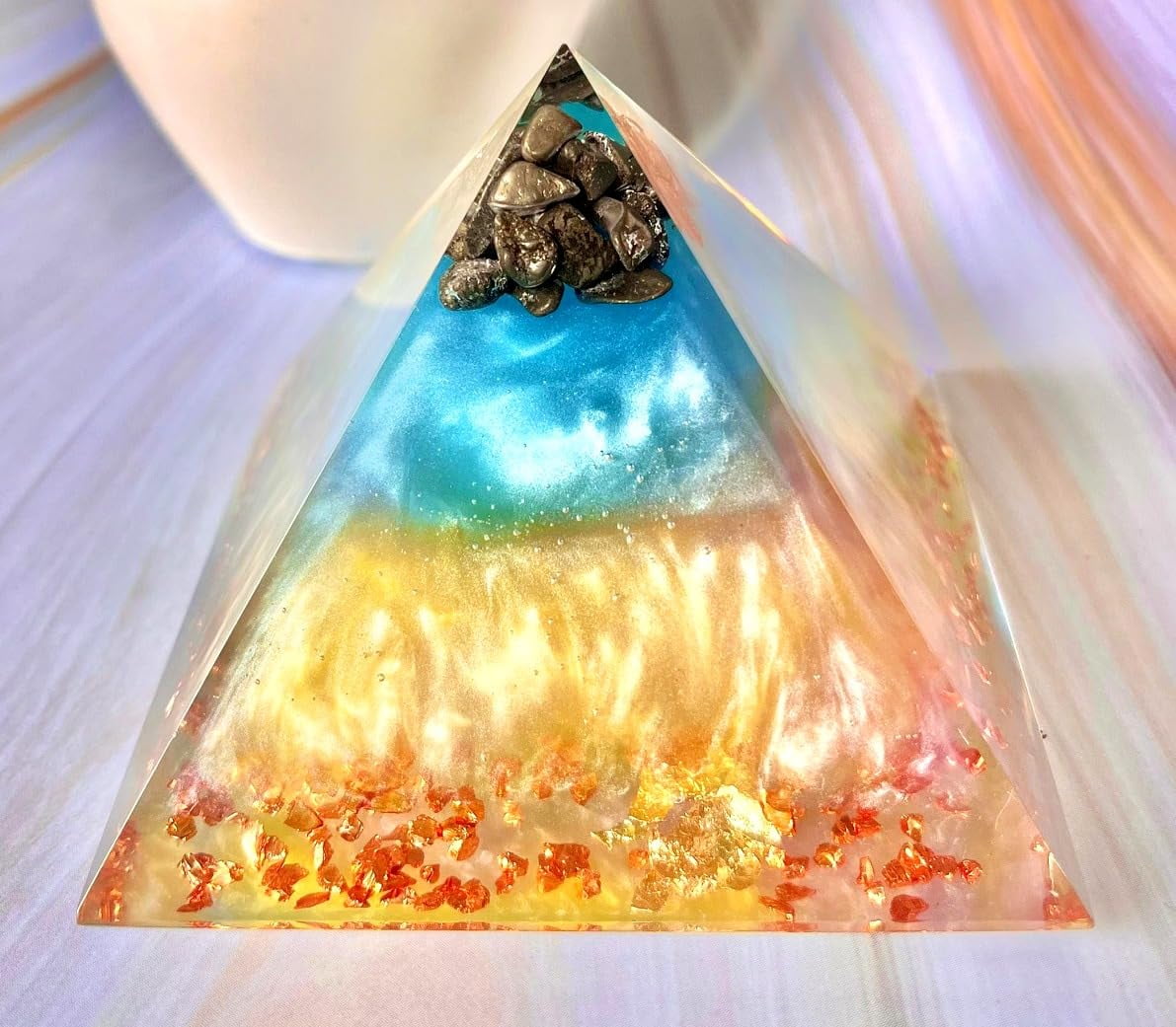 crystalmiracle Beautiful Orgonite Pyramid 150 Grams Feng Shui Home ...