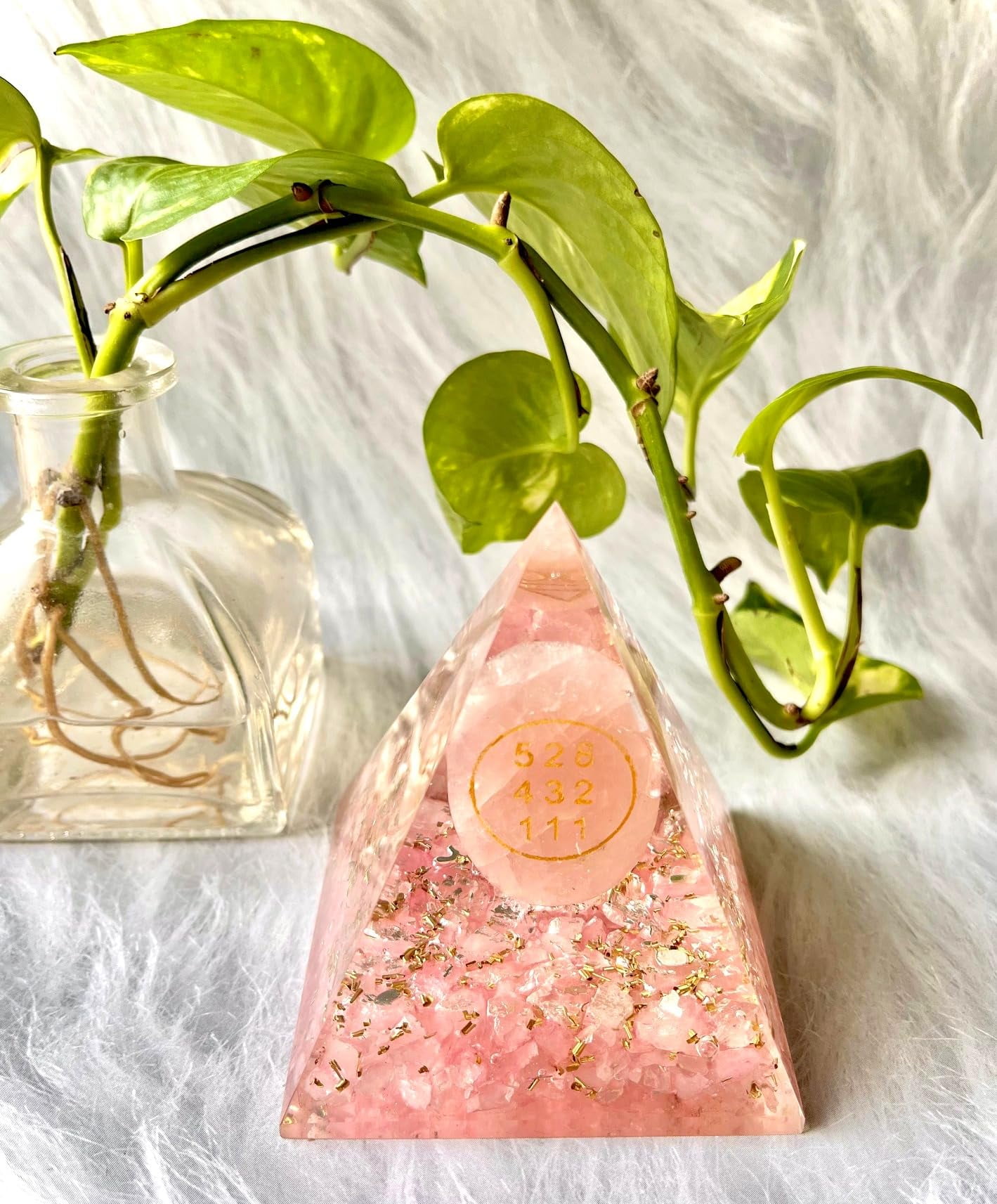 crystalmiracle Beautiful Rose Quartz 3" Orgonite Feng Shui Pyramid ...