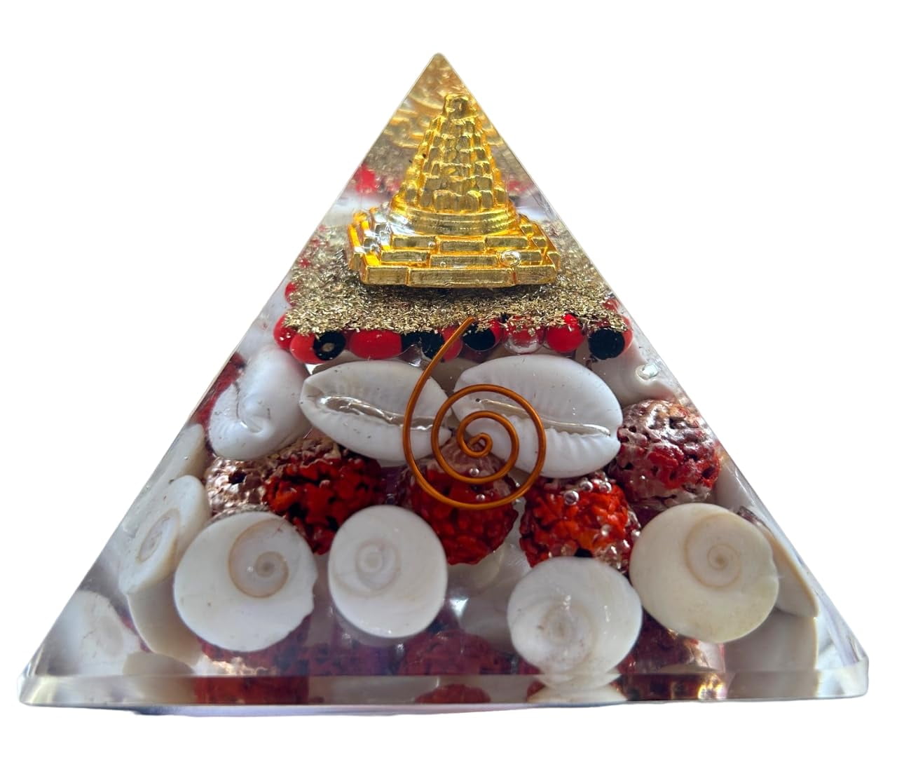 crystalmiracle Gomti Chakra 2.5" Orgonite Pyramid with Shree Yantra For ...