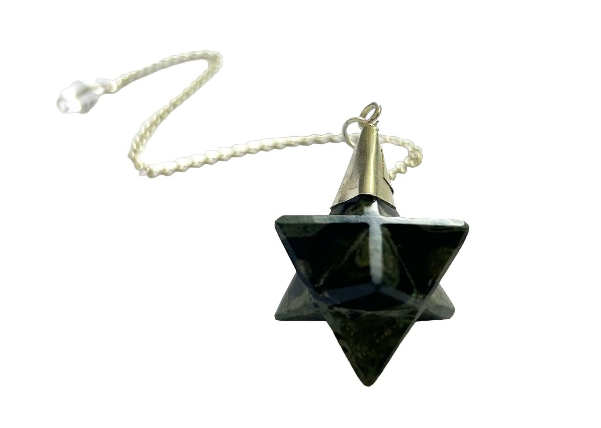 crystalmiracle Kambaba Jasper Dowser Merkaba Star Pendulum Crystal ...