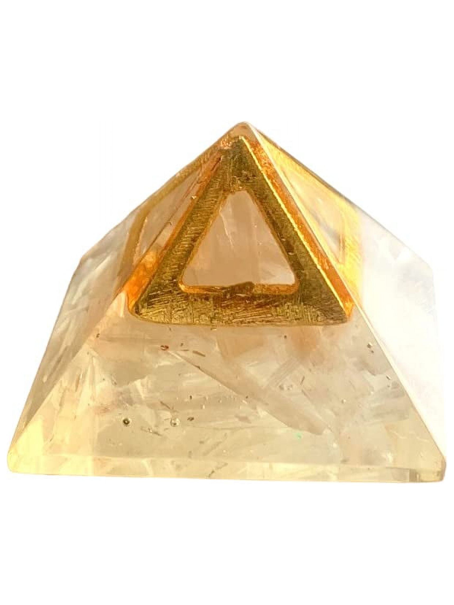 crystalmiracle Selenite 21 Mm Orgonite Small Pyramid Crystal Healing ...