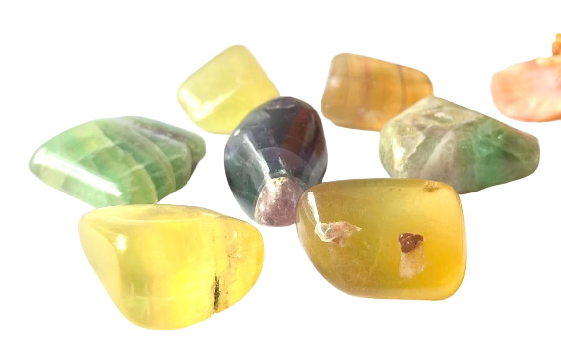 crystalmiracle Seven Fluorite Tumbled Stones For Home Office Décor ...