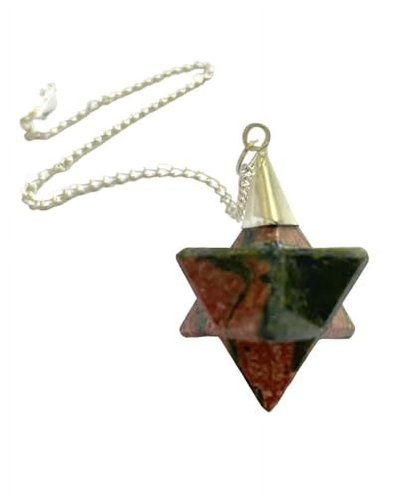 crystalmiracle Unakite Merkaba Star Dowser Pendulum Crystal Healing ...