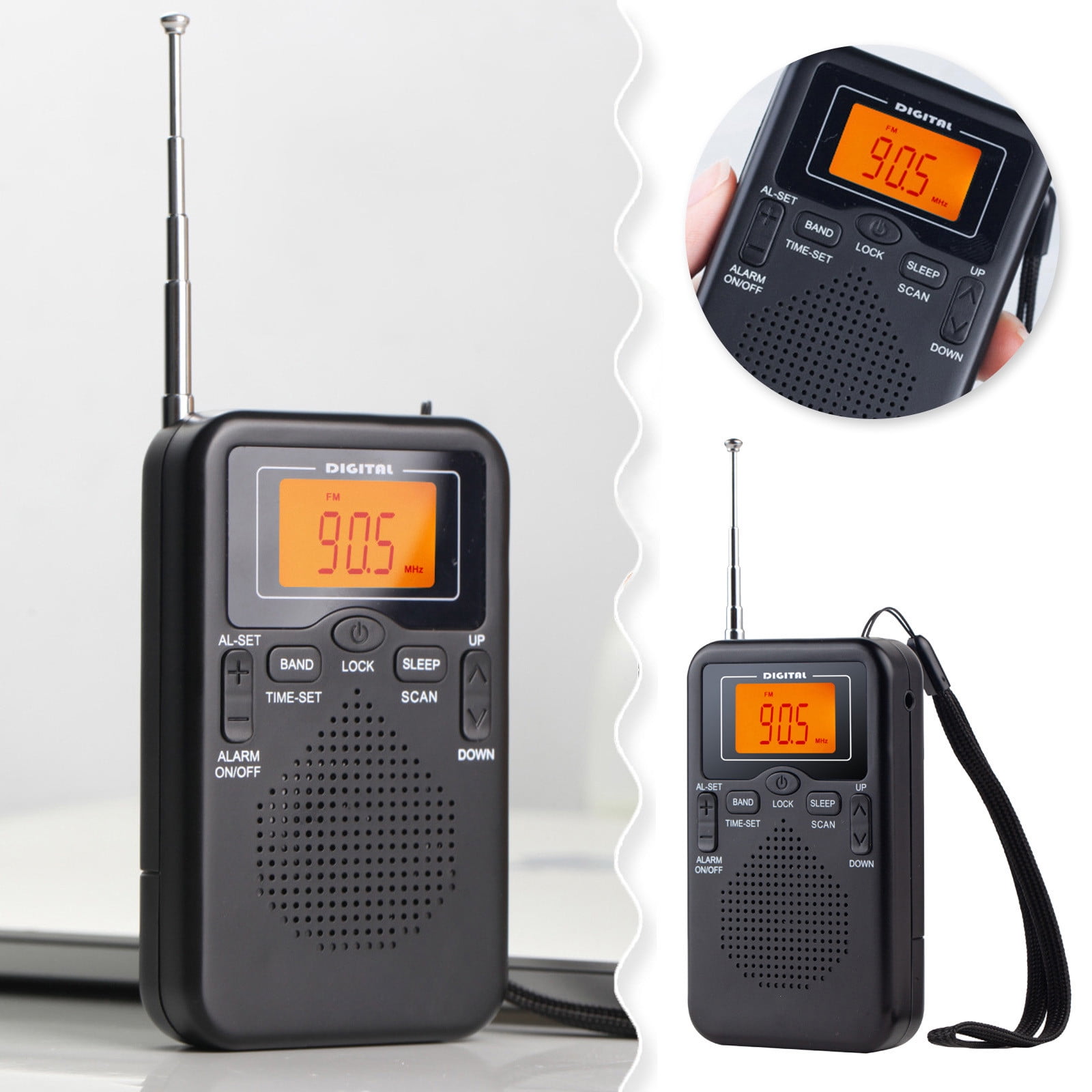 csnrgttpfsyt AM FM Pocket Compact Transistor Battery Powered Stereo ...