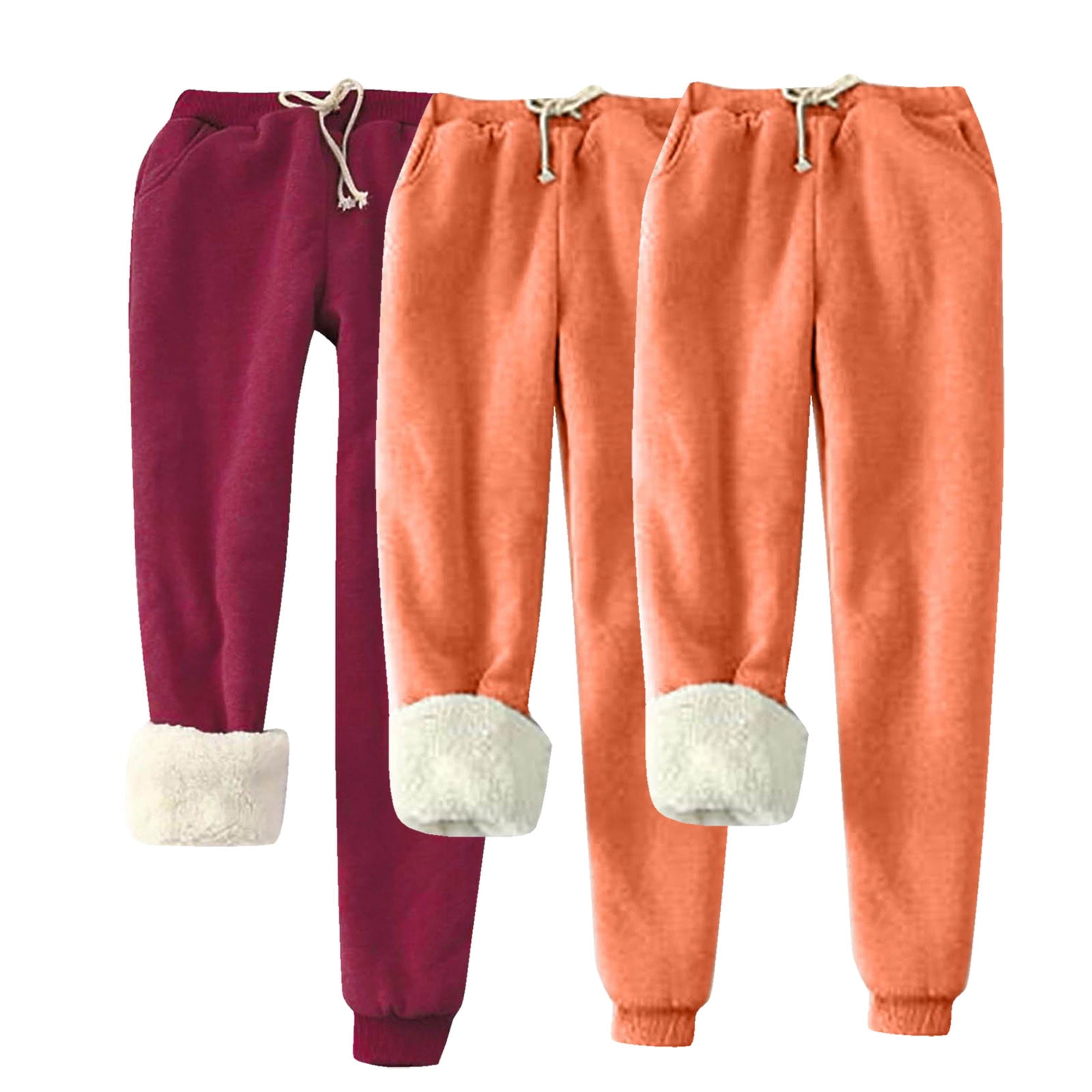 ctdiral Womens Sweatpants 3 Pack Fleece Sherpa Lined Warm Sweatpants ...
