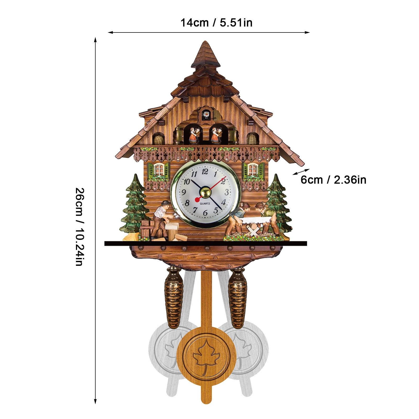 cuckoo cuckoo wall clock chime alarm clock retro clock wooden living ...