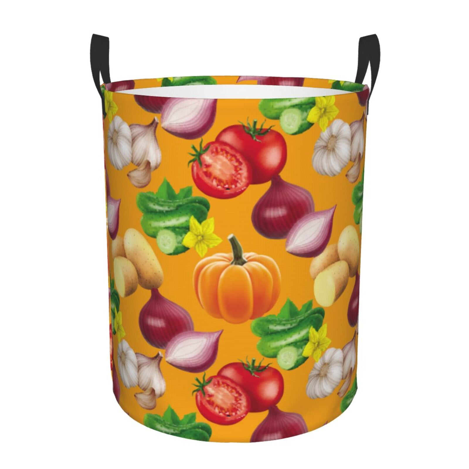 cucumber onion Potato Laundry Basket with Handles - Freestanding ...