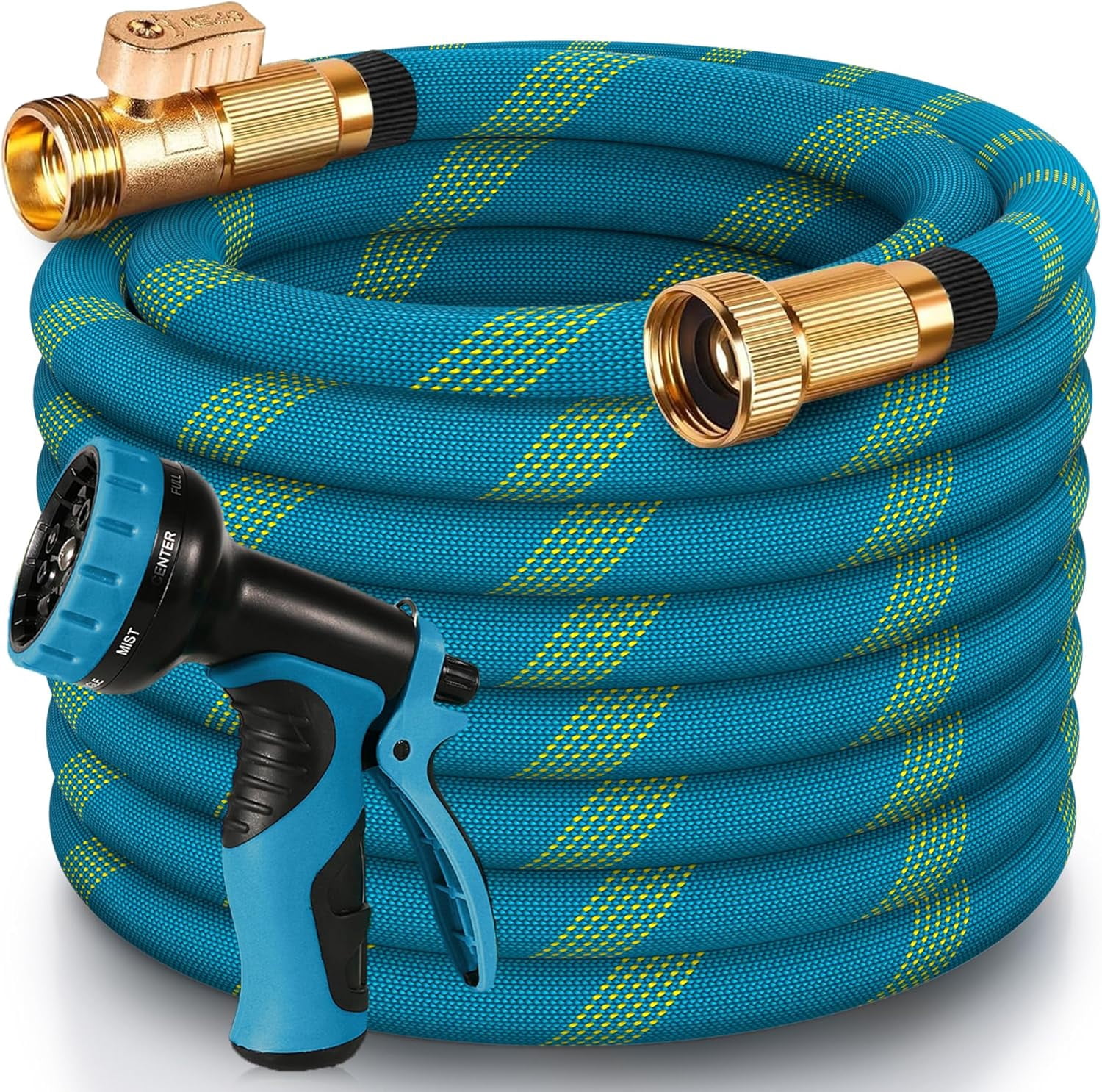 cugvbin 50 ft Flexible Garden Hose Ultra Lightweight Kink Free Water ...
