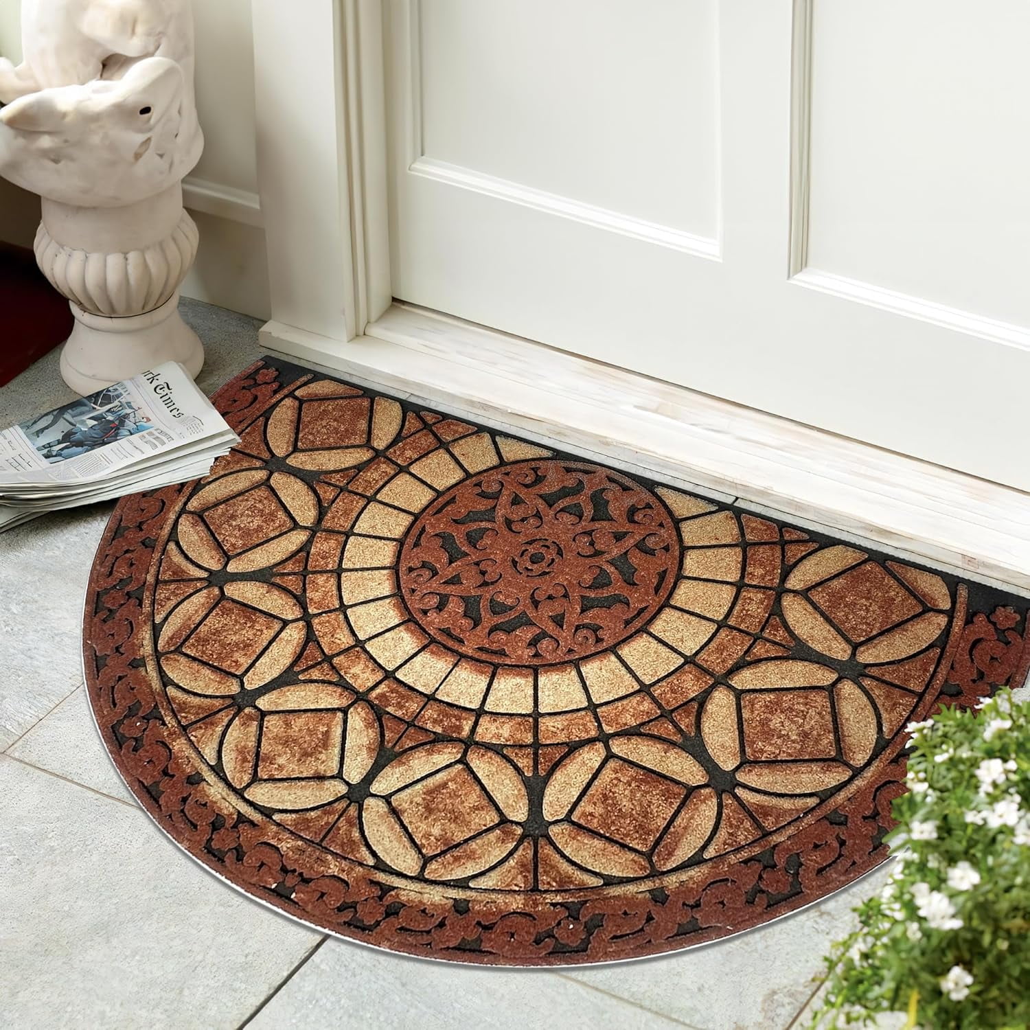 cugvbin Decorative Doormat Outdoor Rubber Mat for Front Door Entrance ...