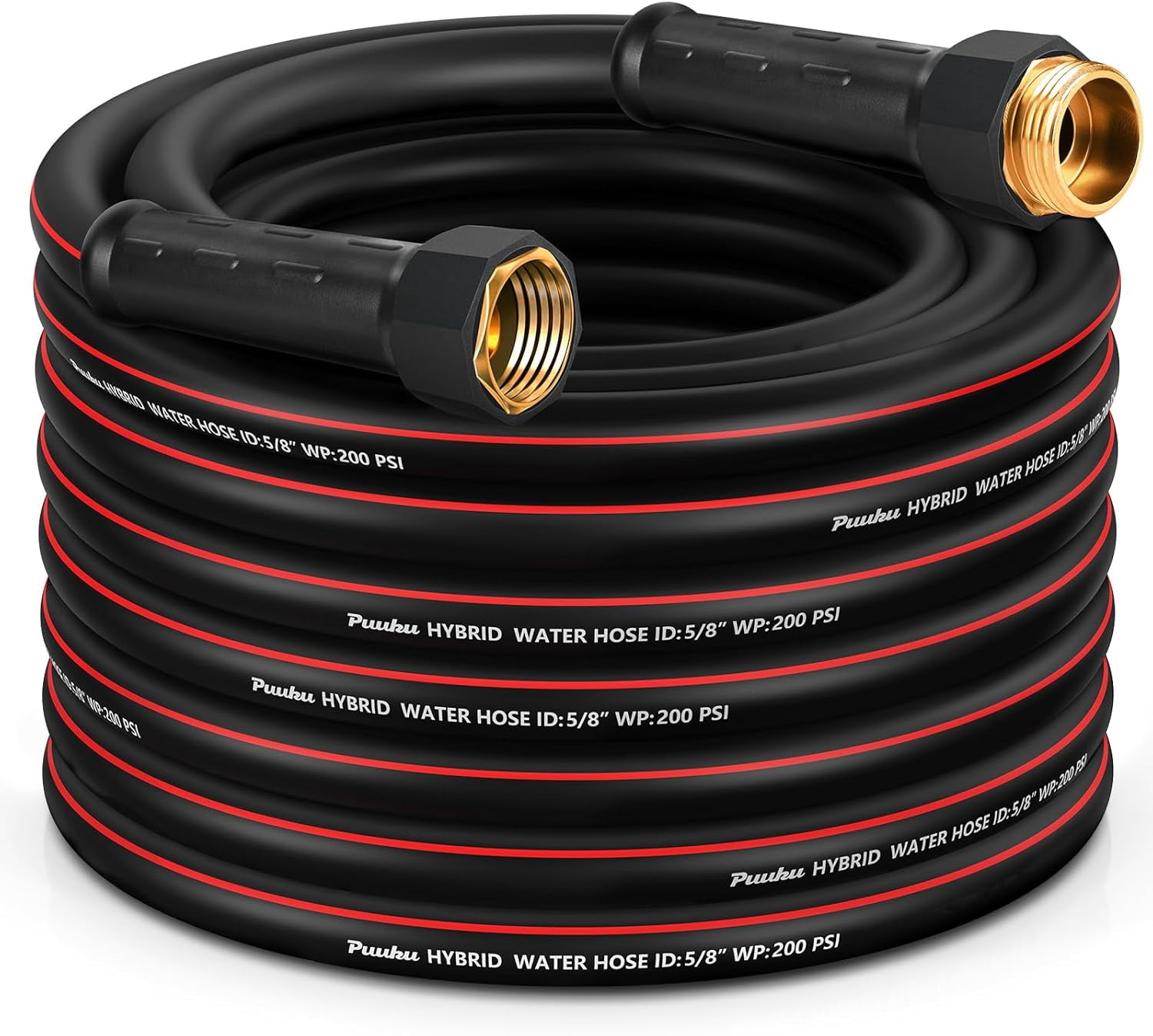 cugvbin Garden Hose 5/8" x 25ft NON-EXPANDABLE with Extra 5ft Heavy ...